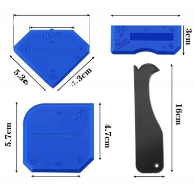 Cina 4 pezzi strumento di sigillamento kit di attrezzi di sigillamento per bagno cucina e cornici sigilli di sigillamento raschi in vendita