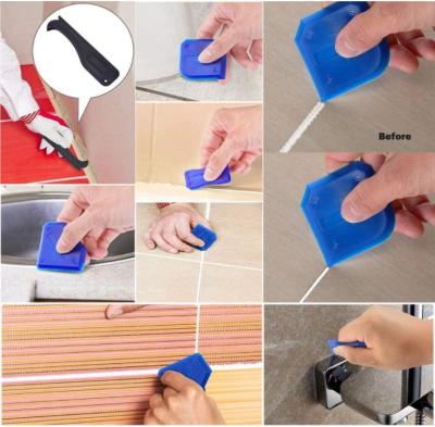 Cina 3 in 1 Strumenti per la rimozione del calco con testa in acciaio inossidabile Silicone Sealant Finishing Tool Grut Scraper 13pcs Caulking Tool Kit in vendita