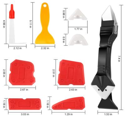 Cina 13 pezzi Strumenti per la rimozione del calcolatore di silicone Set Kit di sigillante Strumento di finitura di grumi Scraper di grumi Remover di grumi ugello in vendita