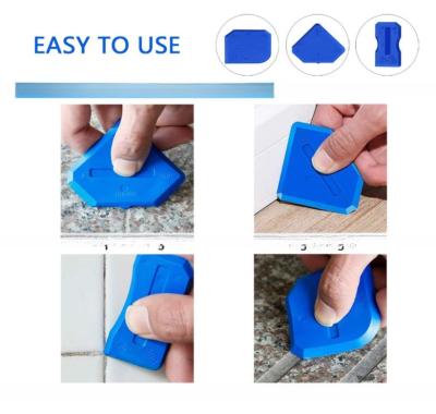 Cina 12 Pcs Caulking Finishing Tool Kit, 3 in 1 Caulking Tools (stainless steelhead) Silicone Sealant Caulk Grout Remover Scraper e in vendita