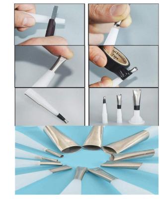Cina 19 PCS Applicatore di ugello di calcificazione perfetto Finisher di calcificazione ugello strumento di finitura del sigillante in acciaio inossidabile riutilizzabile in vendita