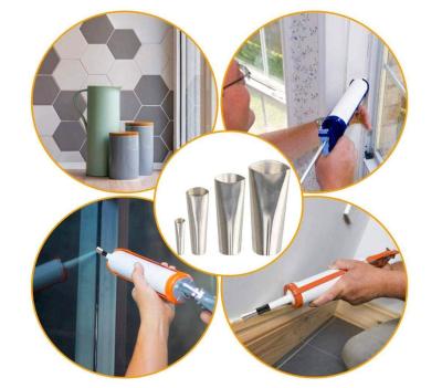 Cina 19 PCS Applicatore di ugello di calcificazione perfetto Finisher di calcificazione ugello strumento di finitura del sigillante in acciaio inossidabile riutilizzabile in vendita