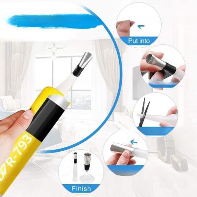 Cina 6 in 1 Silicone Riutilizzabile Strumenti di calcificazione Sigillante Finitura Grutta raschiatore 14Pcs Calco Nozzle Applicator Finisher Kit in vendita