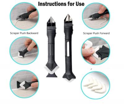 Cina 6 in 1 Silicone strumento di calcificazione, strumento di calcificazione set di acciaio inossidabile sigillante kit di ugello di calcificazione, kit di finitura applicatore in vendita