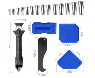Cina 6 in 1 Silicone strumento di calcificazione, strumento di calcificazione set di acciaio inossidabile sigillante kit di ugello di calcificazione, kit di finitura applicatore in vendita