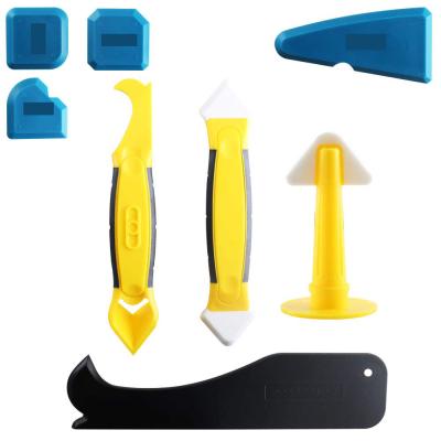 Cina 8pcs Caulking Tool Kit 8 in 1 Professional Silicone Sealant Finishing Scratch Remover Tool per la cucina del bagno in vendita