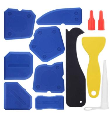 Cina Strumento di scarico di silicone sigilante di finitura kit utensili di colata 12 pezzi Caulk Skirting Boards & Base Boards Pad sostitutibili in vendita