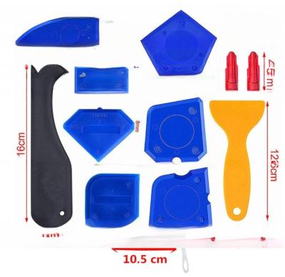 Cina 13 pezzi strumento di calcificazione strumento di finitura di sigillante di silicone grattugio raschiatore e ugello in vendita