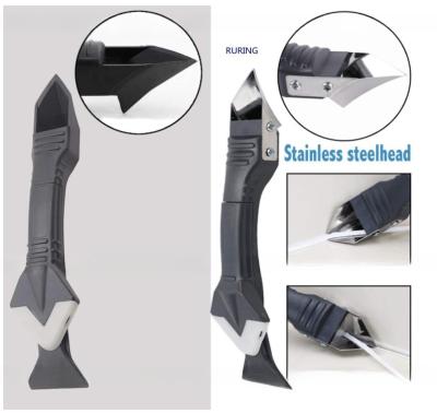 Cina Kit di attrezzi per la finitura del caulking, 3 in 1 Attrezzi per la caulking in silicone sigillante Caulk Remover Grout Scraper Attrezzi per la finitura del silicone in vendita