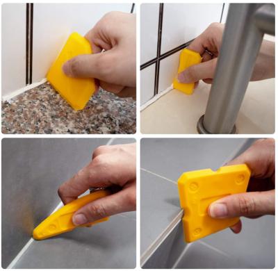 Cina 15 PCS Silicone Caulking Tool Kits Sealant Finishing Tool Grout Scraper Caulk Nozzle per cucina Bagno Finestra con deposito Bo in vendita