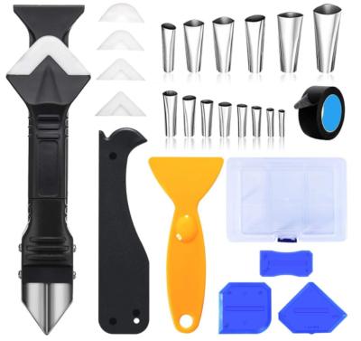 Cina 26PCS Kit di attrezzature per la finitura di calcificazione 3 in 1 Attrezzature (testa in acciaio inossidabile) Kit di ugelli di sigillante in vendita