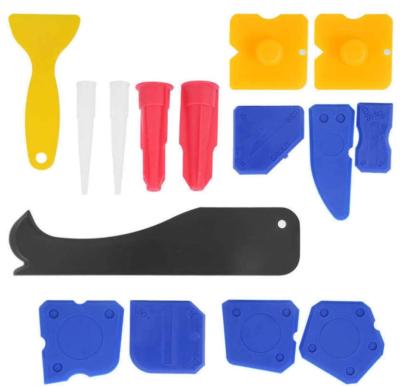 Cina Strumenti durevoli 15pcs Silicone strumento di sigillamento rimosso di caulk finisher raschiatore strumento di finitura di caulk in vendita