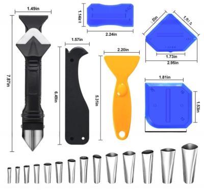 Cina 26PCS Kit di attrezzature per la finitura di calcificazione, 3 in 1 Strumenti di calcificazione (testa in acciaio inossidabile), Kit di ugelli di chiusura del sigillante in vendita