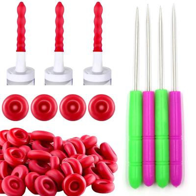 China 30 Pcs Caulk Tube Sealer Cap Saver Caps e 4 Pcs Piercing Tool Agulha Cone Manutenção de plástico para vidro cimento vedação preservando à venda