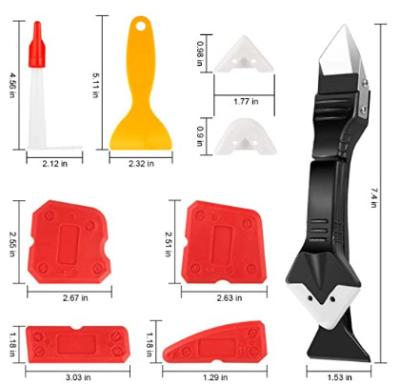 China 13 stuks rode schrapers 3 in 1 Silicone Caulking Removal Tools Set Kit Sealant Finishing Tool Scraper Caulk Remover/ Nozzle Te koop