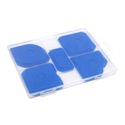 Cina 5PCS Blue Silicone Sealant Spatula Grout Joint Smoother Scraper Set con scatola di plastica in vendita