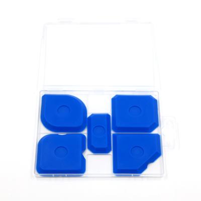 Cina 5PCS Blue Silicone Sealant Spatula Grout Joint Smoother Scraper Set con scatola di plastica in vendita