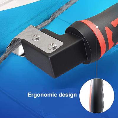 Cina Strumento di rimozione di sigillante in silicone nero a lama ad angolo destro metallo grattugiatore di calcificazione con lama di ricambio in vendita