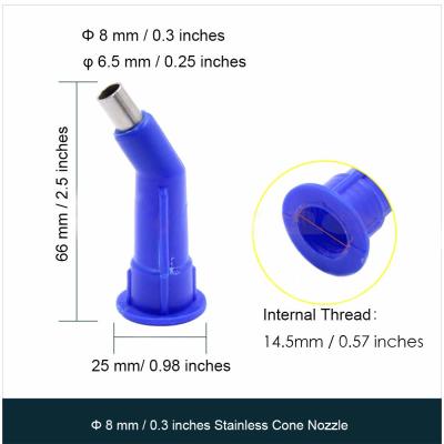 Cina Cone di plastica piegato per la caulking della pistola salsiccia e cartuccia Tipo di caulk inossidabile ugello di doppio uso adesivo strutturale applicare per la porta W in vendita