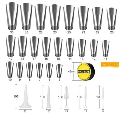 Cina Kit di finitura di calcificazione 29PCS ugelli di estensione nastri di spazzola applicatore di ugello di calcificazione in vendita