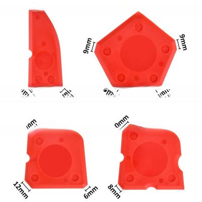 China Kit de ferramentas de calafaçao vermelho de 4pcs, troca de selante de silicone profissional e raspador de selante para um acabamento perfeito. à venda