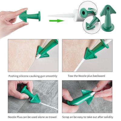 China 9 peças/ conjunto Ferramenta de acabamento de calafação selante de juntas de silicone remover mofo raspador de ângulo com aplicador de bocal de calafação à venda