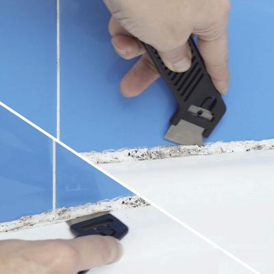 China 12 peças de conjunto de selante conjunto de silicone caulk Ferramenta de acabamento remoção de mofo de ângulo raspador com bico e tampa à venda