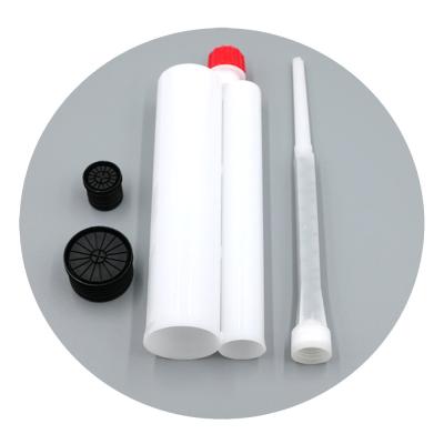 Cina 390 ml 3# 3:1 AB Cartuccia doppia adesiva PP Due Componenti Dispenser Tube con Mixing Tube Mixing Syringe in vendita