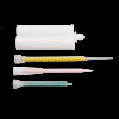 Cina Miscelatore statico in plastica doppio pistole epossidica ugello quadrato per cartucce di inchiostro manuali da 400 ml/ 600 ml 1:1 in vendita