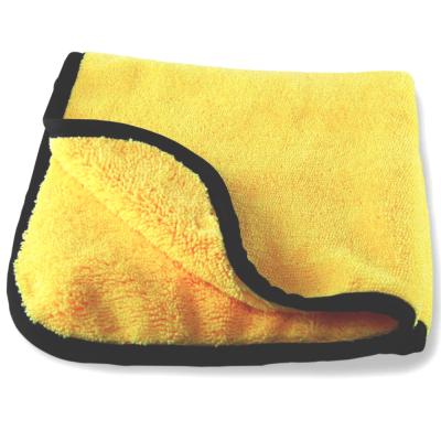 Cina 12 confezioni di tessuto in microfibra giallo per la pulizia dell'auto 56x92cm di qualità professionale in vendita