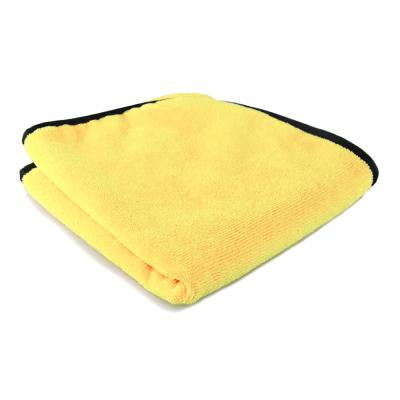 Cina 12 confezioni di tessuto in microfibra giallo per la pulizia dell'auto 56x92cm di qualità professionale in vendita