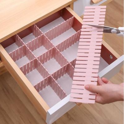 Cina 40pcs abbigliamento fai da te organizzatore di stoccaggio separatore di cassetti regolabili divisori per calzini / biancheria intima / trucco / cucina / comodino in vendita