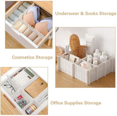Cina 40pcs abbigliamento fai da te organizzatore di stoccaggio separatore di cassetti regolabili divisori per calzini / biancheria intima / trucco / cucina / comodino in vendita