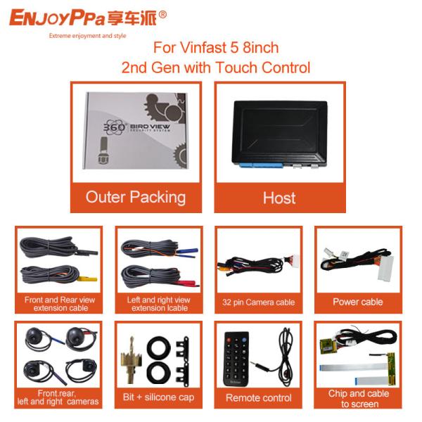 Full View HD Fish Eye 360 Camera System Safer Parking For Vinfast 5