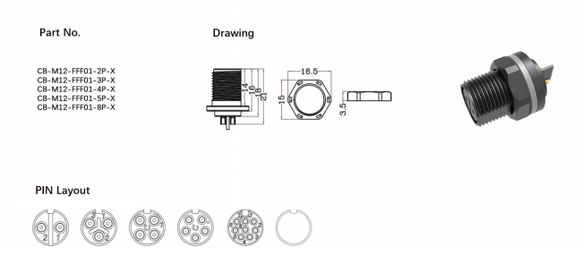 m12 6 pin connector