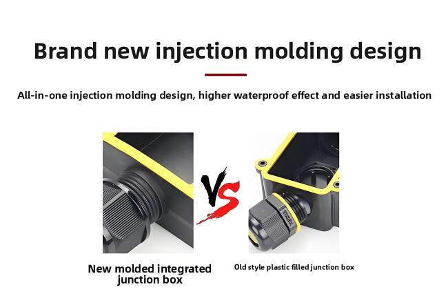 Junction box with open cover