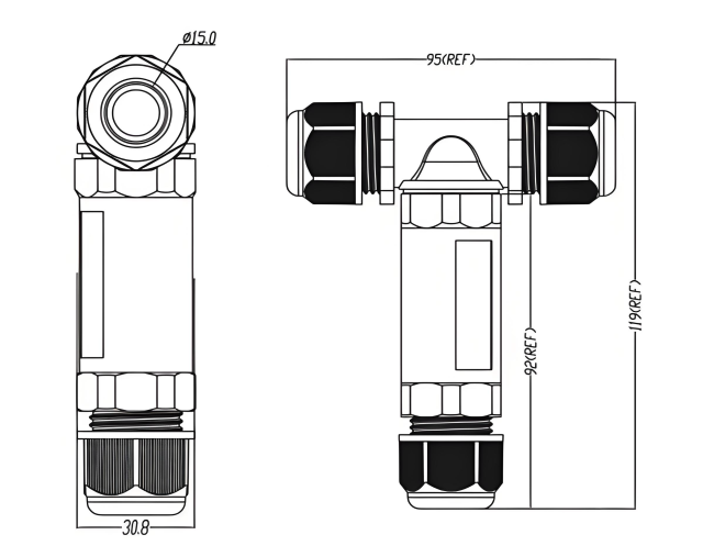 M25TC Waterproof Connector IP68 protection demonstration