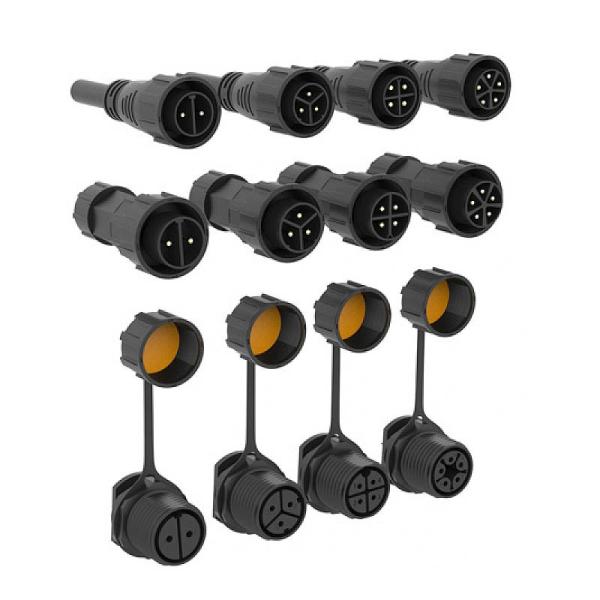 Quality M25 3 Core Waterproof Circular Wire Connector Female Micro Inverter Connector for sale