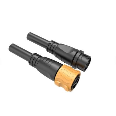 Chine P25 Trois noyaux à étanchéité masculine féminine auto-verrouillage de connecteur à injection moulé à vendre