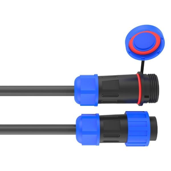Quality Male / Female IP67 Waterproof Power Connector Solderless Screw Connection for sale