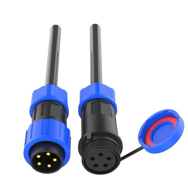 Quality Male / Female IP67 Waterproof Power Connector Solderless Screw Connection for sale