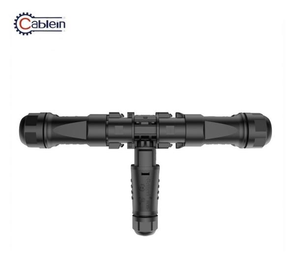 Quality IP68 40A High Current Waterproof Data Connector Panel Mount Quick Plug Tee Adapter for sale