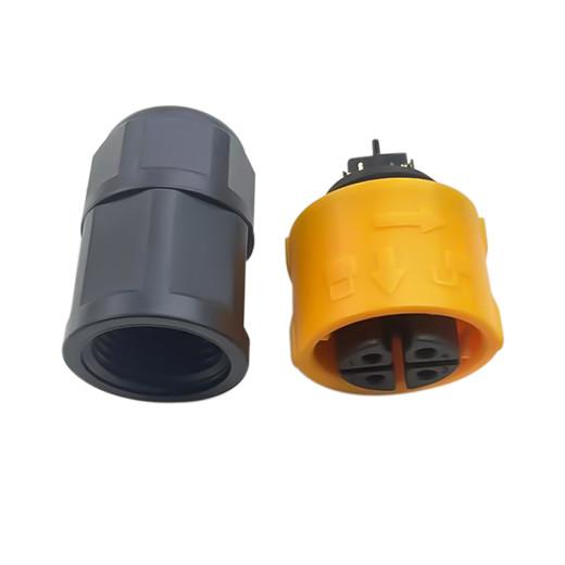 Quality Waterproof IP67 Circular Male And Female Connectors 4 pin 15A Max Current Rating for sale