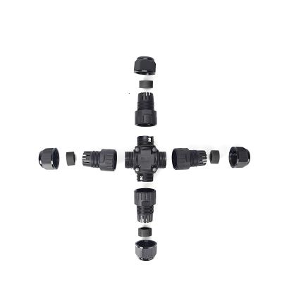 China Waterproof M20 Screw-Locking Connector 1-3 Port IP67 for Power and Signal Distribution with PA66 Material and 0.5mm²-2.5mm² Wire Gauge for sale