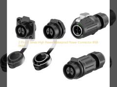 3 pin waterdicht kunststof stroomverbinding IP68 PA66 Nylon Metal Circular Plug