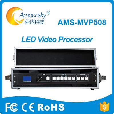 China LED Video Processor AMS-MVP508 put in 1.5U flight case FC01 support linsn nova send card for leyard outdoor led rental for sale