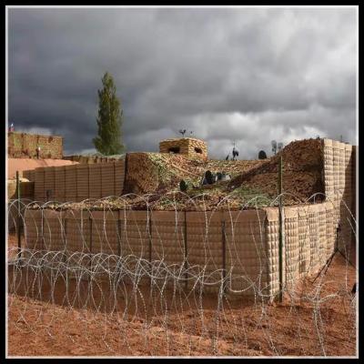 China Blast Resistant Wall Airport Barrier Mesh Galvanized Electric Welding Gabion Net Flood Prevention for sale