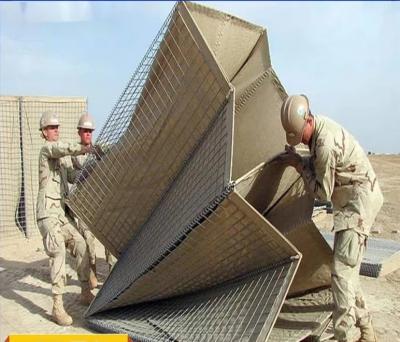 China Blast Resistant Wall Airport Barrier Mesh Galvanized Electric Welding Gabion Net Flood Prevention for sale