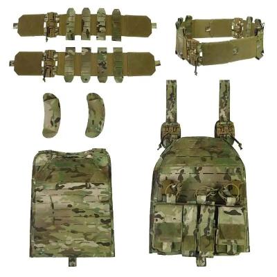 China Tactical Military Bulletproof Vest With Plates Molle System Carrier With Magazine Pouch 9mm for sale