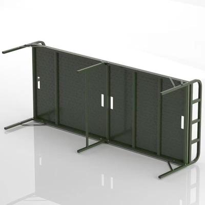 Cina Letto da campo in acciaio e plastica Letto da campo Letto da esercito Letto pieghevole portatile Letto da addestramento militare verde all'aperto in vendita